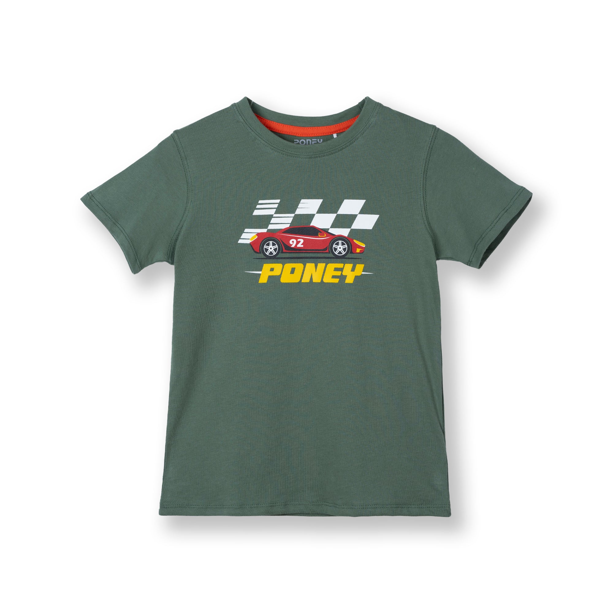 Poney Boys Green Poney’s Racing Car Short Sleeve Top – Poney Group