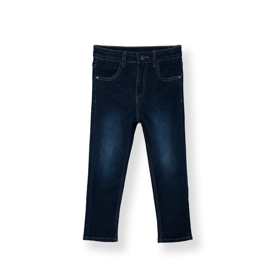 Poney Boys Navy Regular Fit with Brush Wash Details Jeans – Poney Group