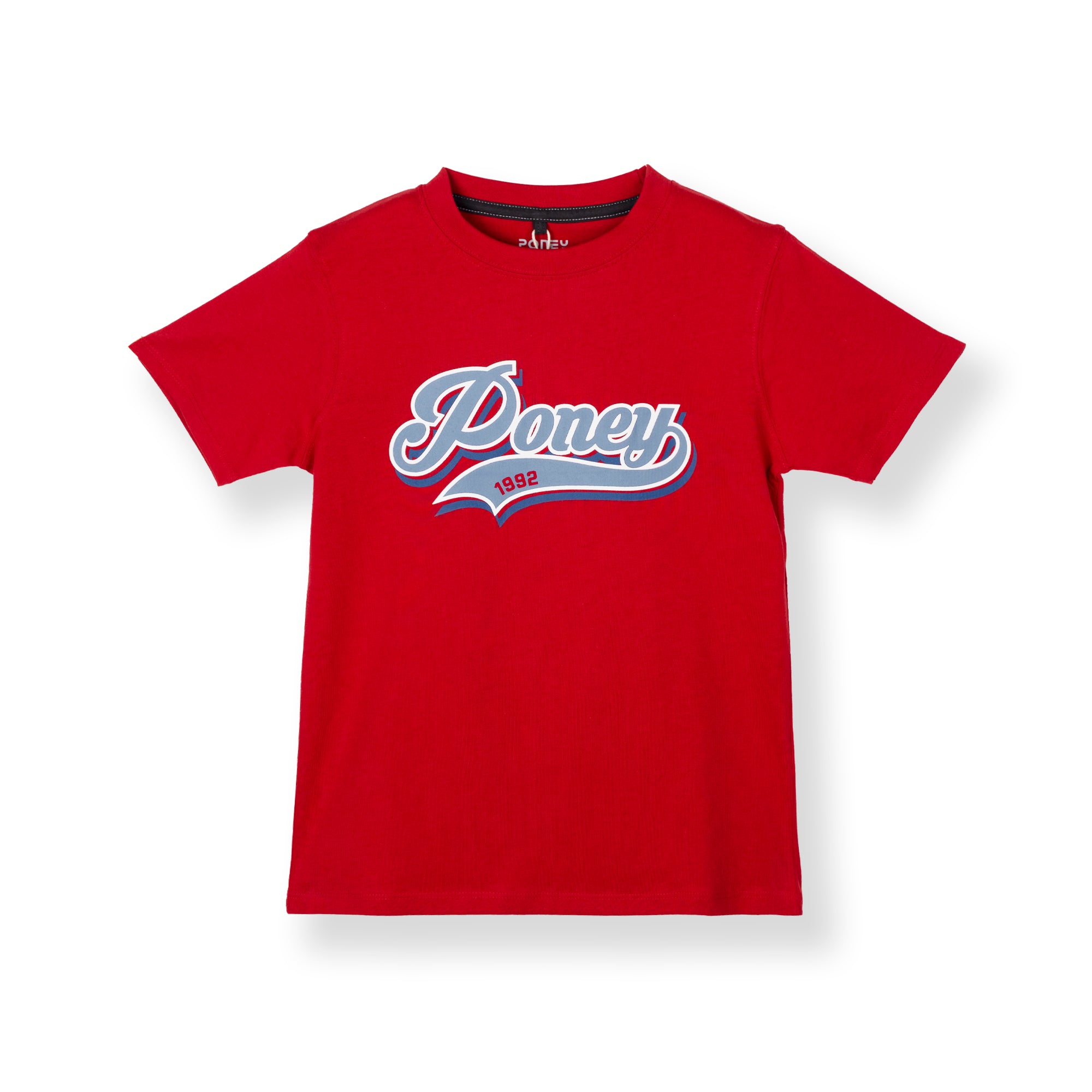 Poney Red Unisex Kids Poney Authentic Logo Short Sleeve Tee – Poney Group